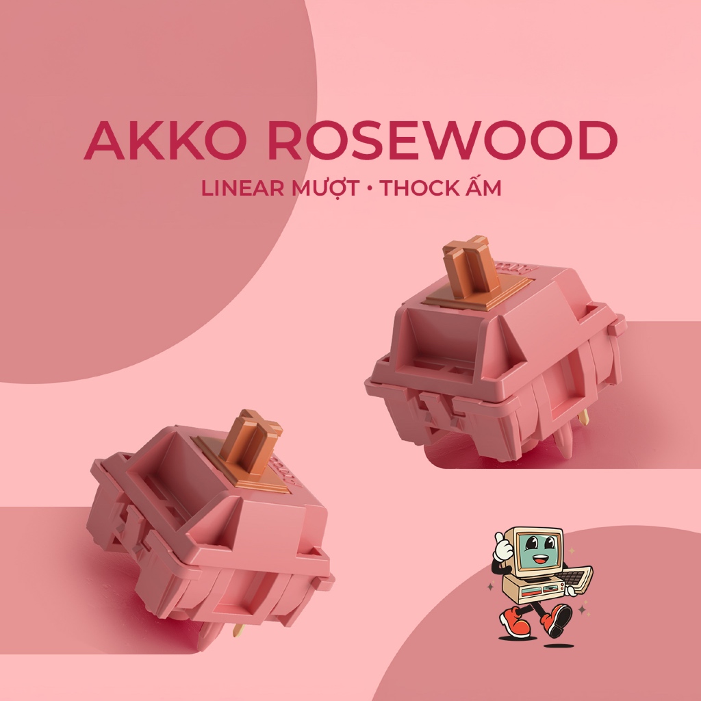 AKKO Rosewood Switch | Linear is smooth, thick sound | Box of 45 | For ...