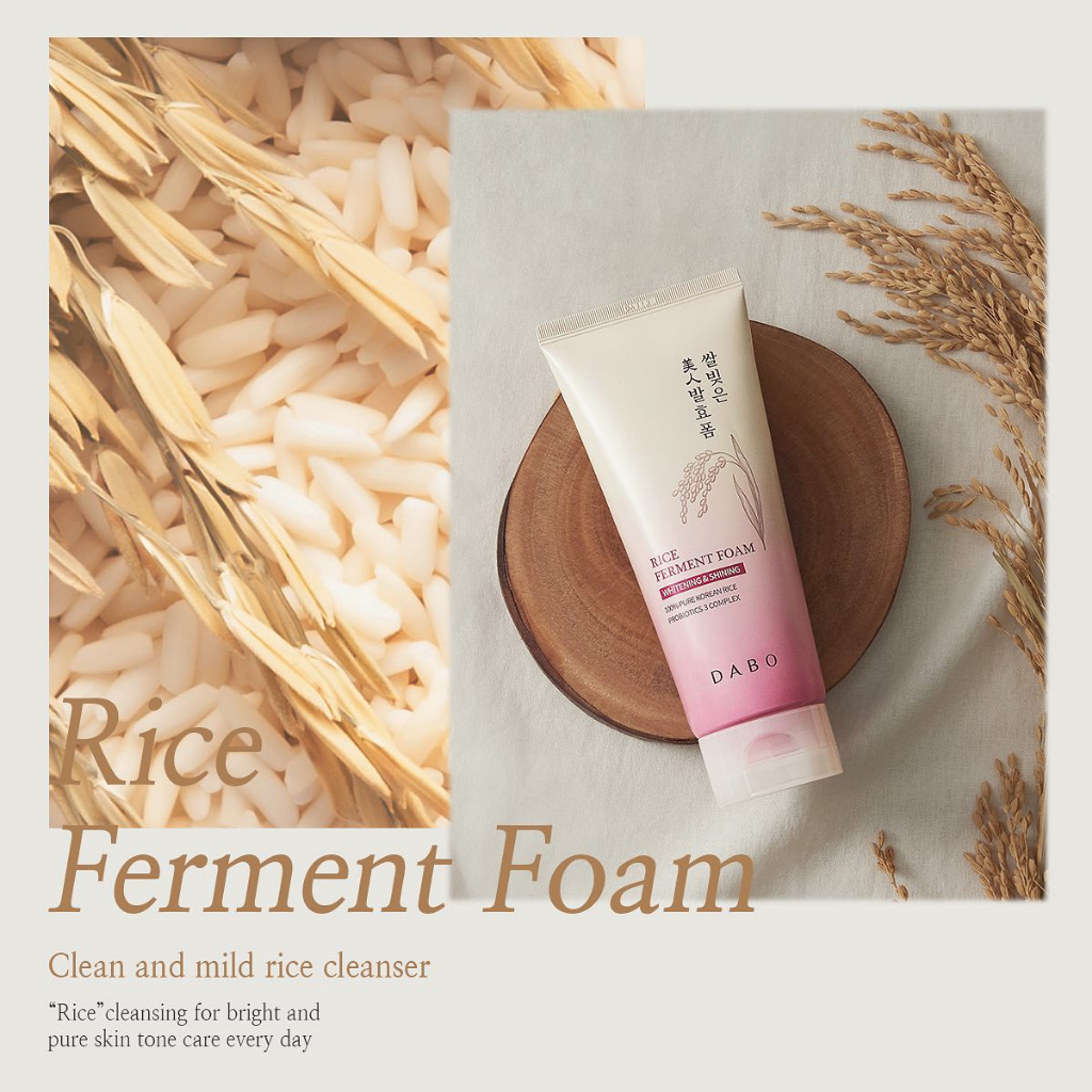 DABO Ferment Foam Natural Fermented Rice Facial Cleanser 180ml | Shopee ...