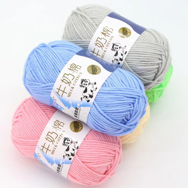 Milk Cow Wool Roll 50gram Table 92 Colors, Cow Milk Wool Crochet Cotton ...