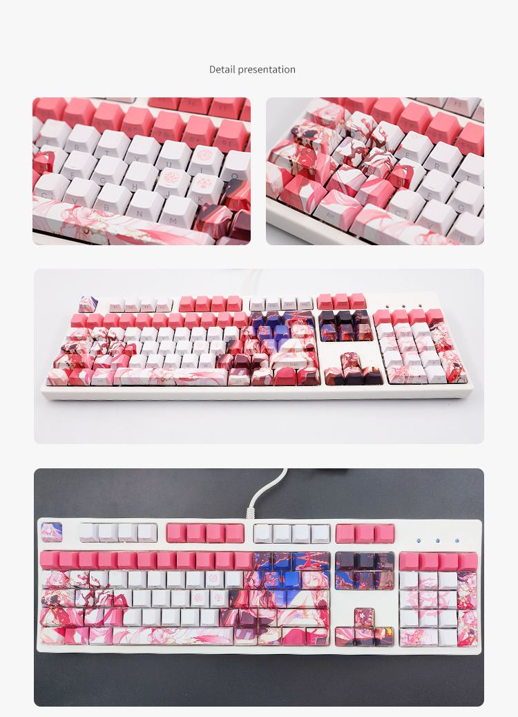 Keycap Honkai Impact 3 Elysia thick PBT ninja through led in dyesub 5 ...