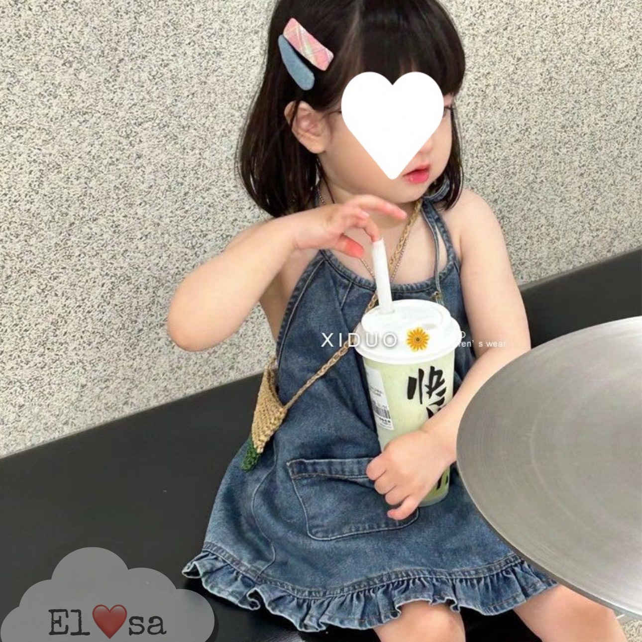 Girls' dresses - Super cute bibs for children 1-8 years old | Shopee ...
