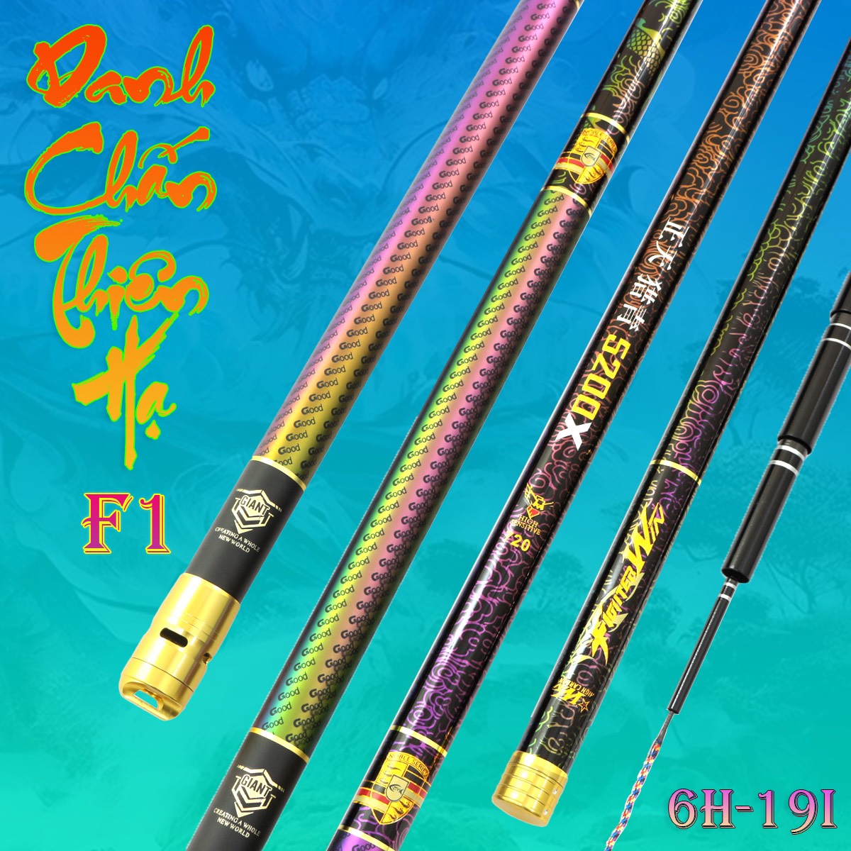 Famous Chan Thien Ha F1 Hand Fishing Rod - Free Zinc Tip - All Sizes ...