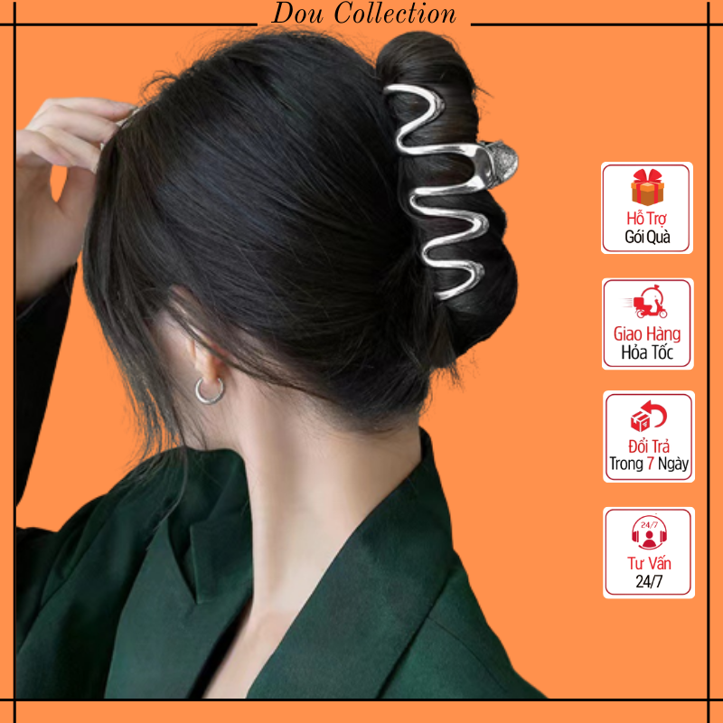 Women's unisex metal hairpin with curved shape, innovative style, both ...