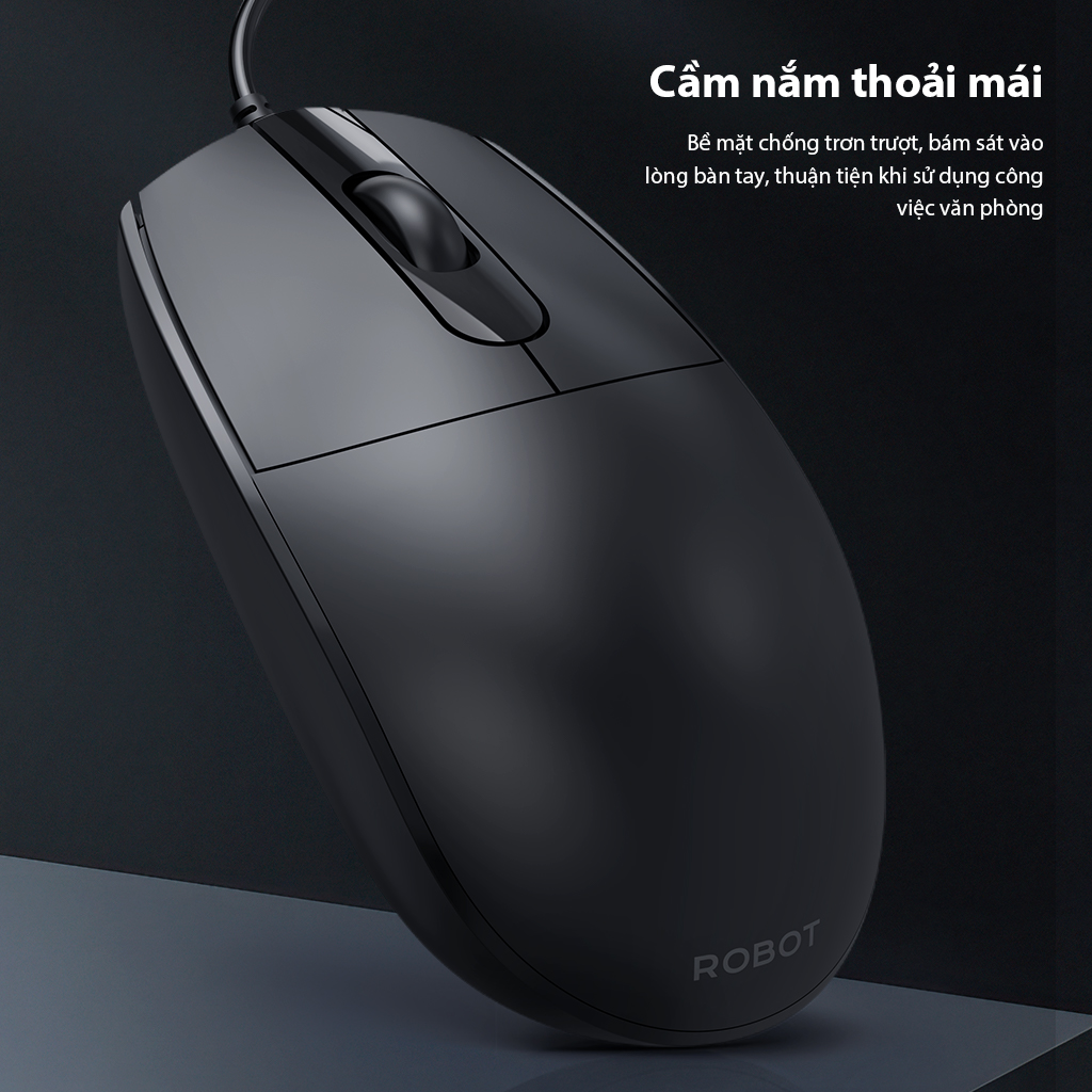 Robot M102 wired office mouse, comfortable grip, 1200DPI, precise mouse ...