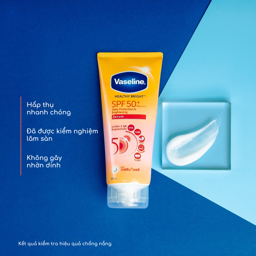 Vaseline 50x body sunscreen Serum protects skin with SPF50+ PA++++ for ...
