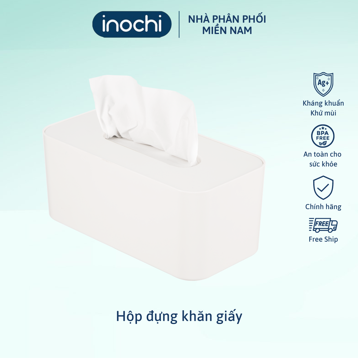 Inochi tissue box. Lightweight design, easy to use, non-staining ...