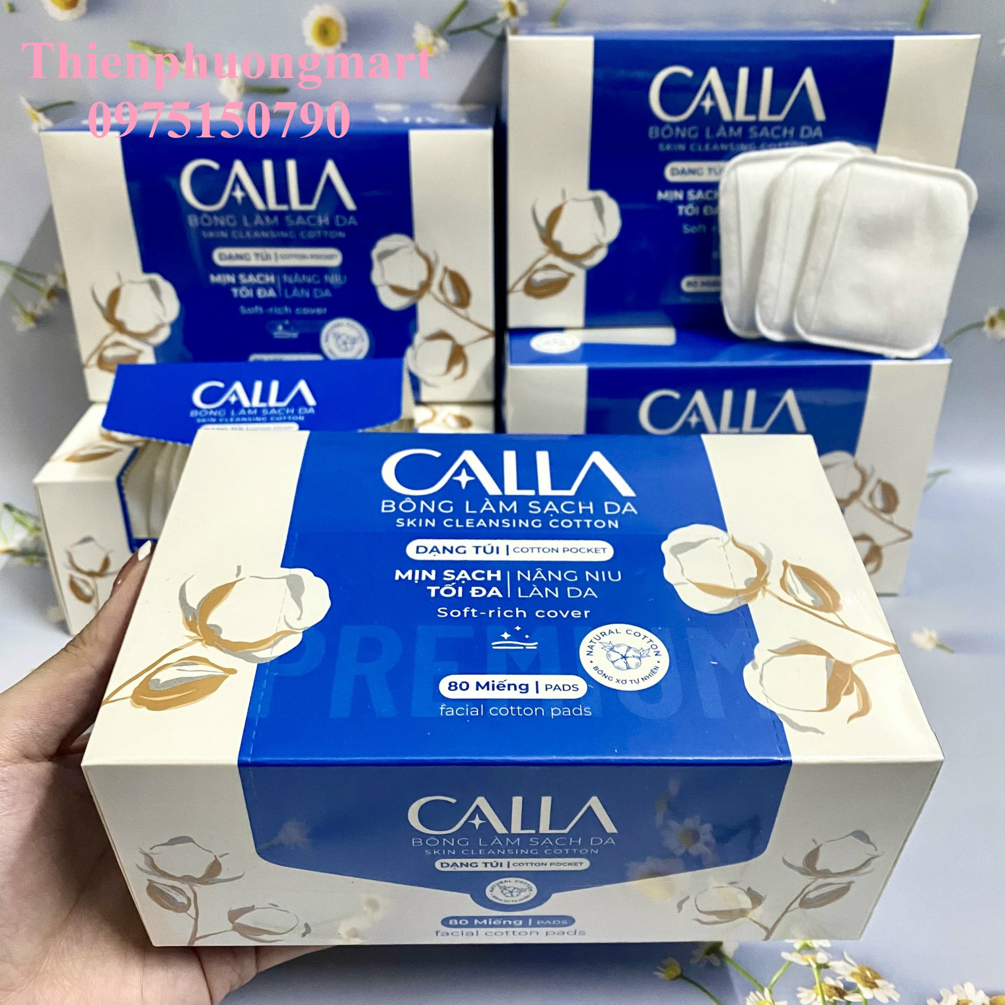 Calla TOE-PILLED MAKEUP REMOVAL COTTON 80 PIECES / BOX Snow White ...