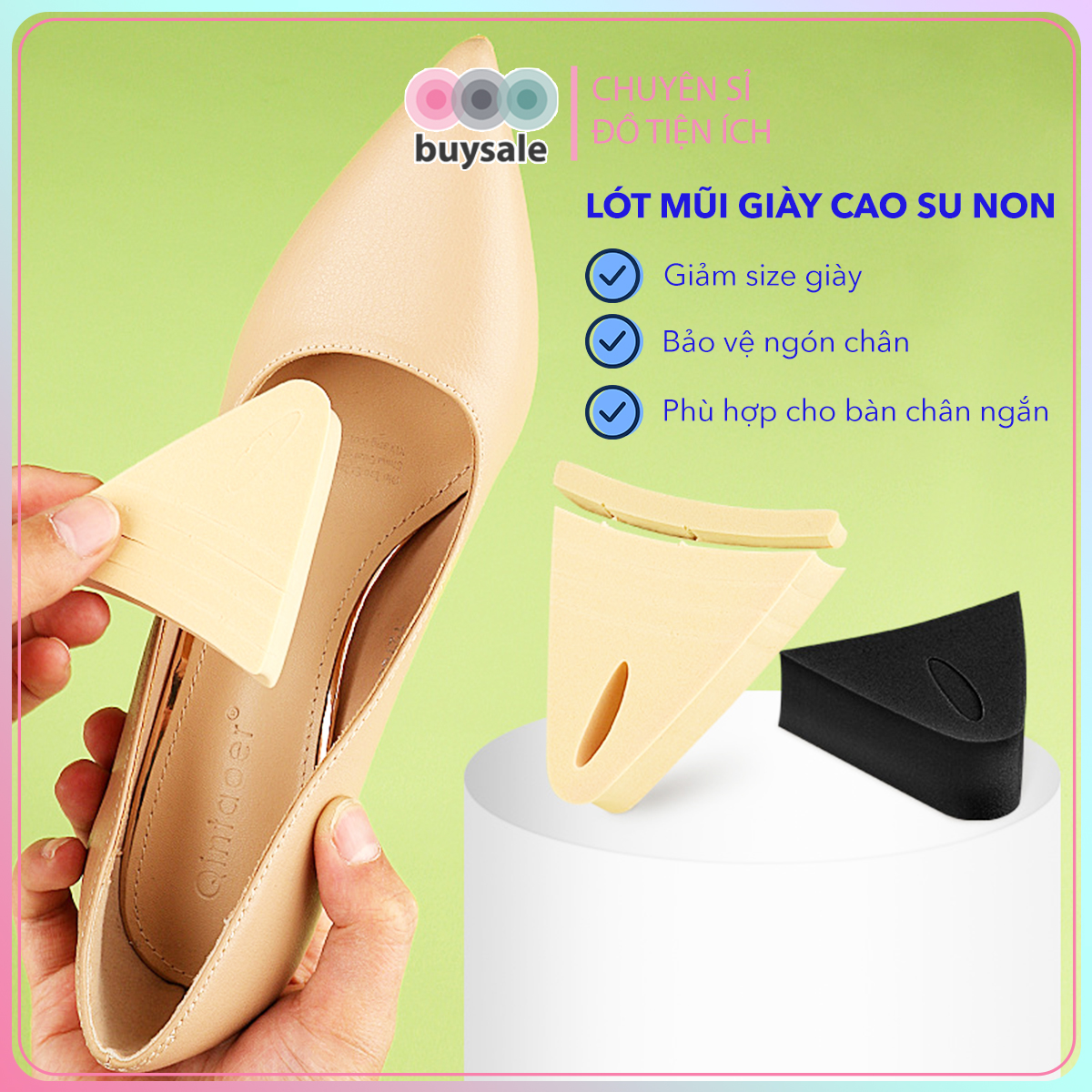 Soft rubber shoe insoles used to wear pointed toe high heels to protect ...
