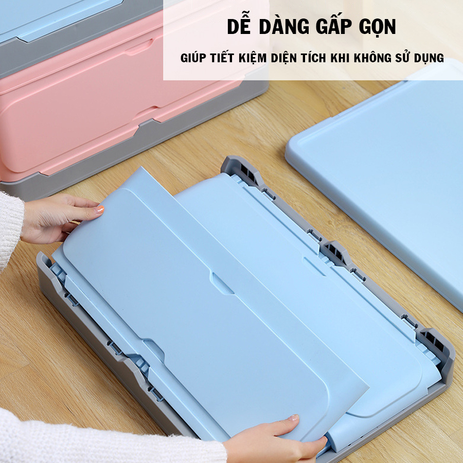Foldable storage box for car trunk and indoor storage that can be ...