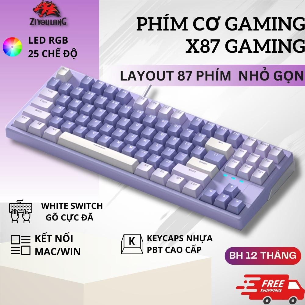 Ziyoulang X87 LED Pro Gaming Computer Mechanical Keyboard Extremely ...