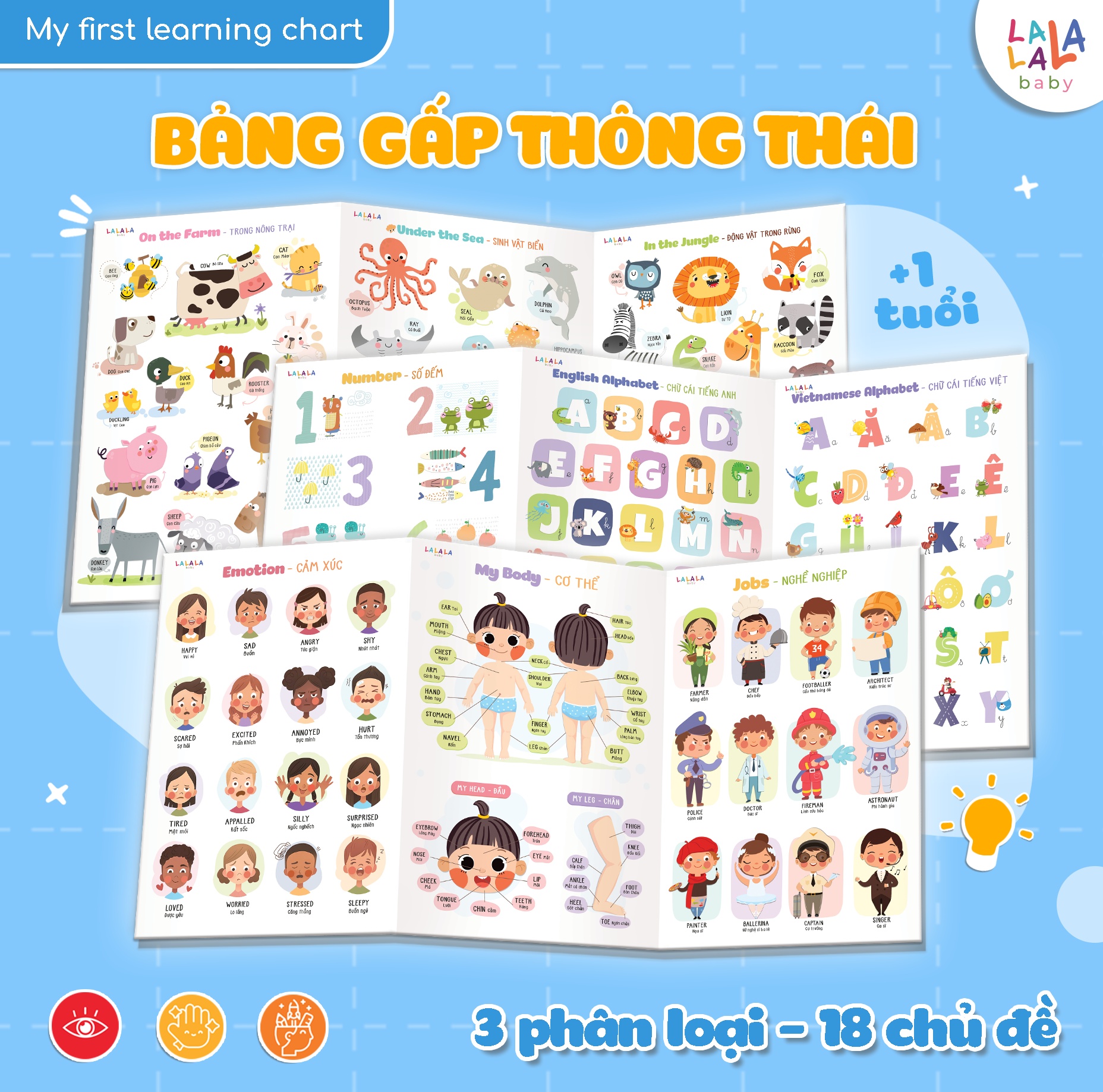 Smart Folding Board for Children to Learn English and Vietnamese ...