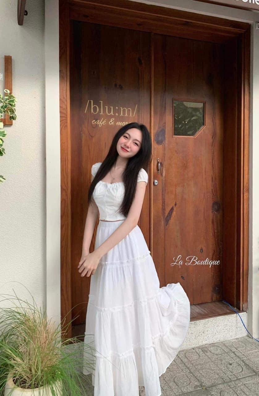 Floating Lady's 4-Layer Flared Skirt, 2-Layer Long, Labibi | Shopee ...