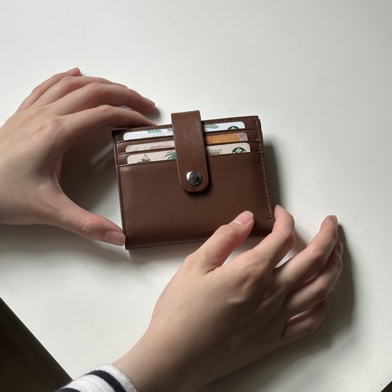 Koharu Button Wallet - Koharu Button Mini Leather Wallet - Exclusively ...