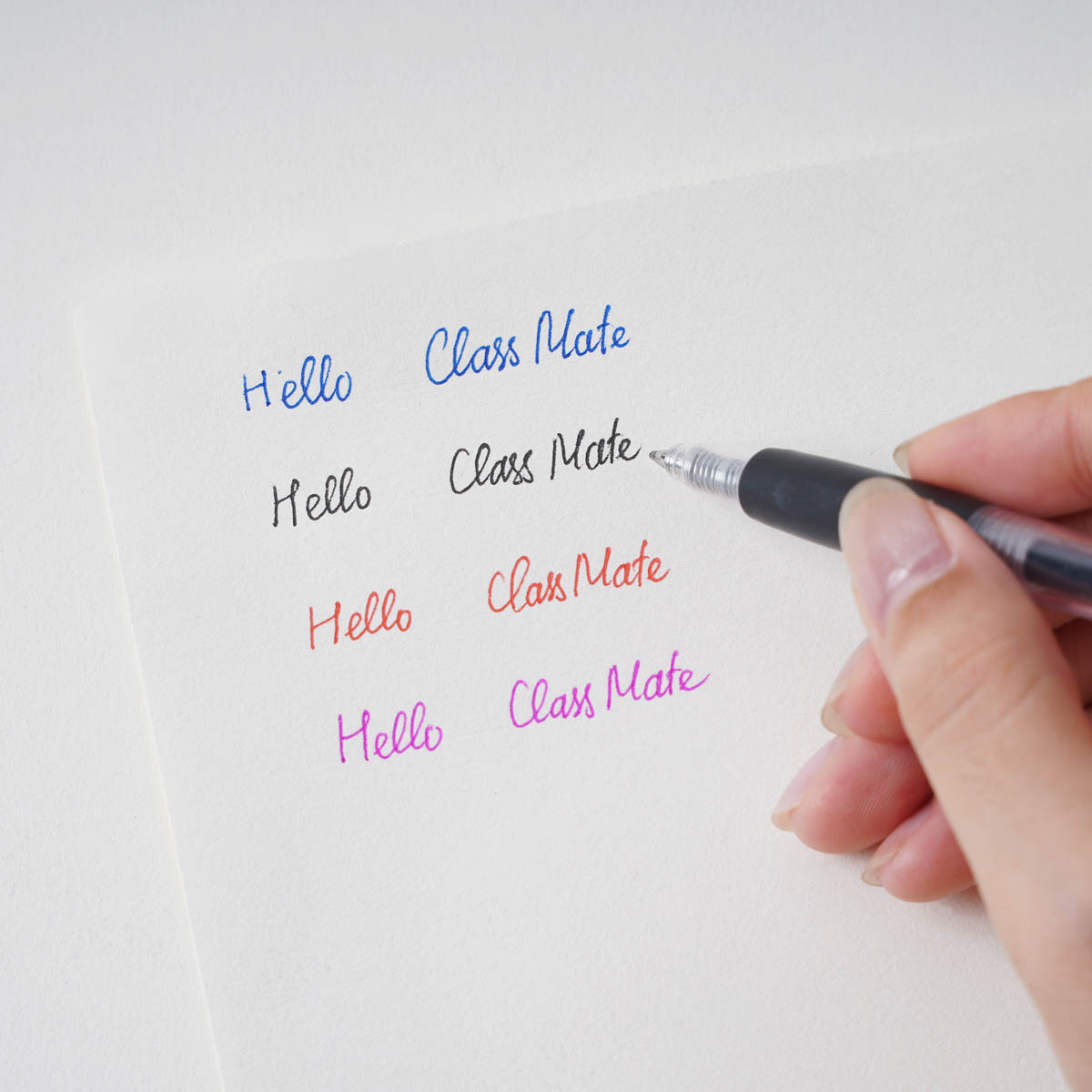 CLASSMATE Press Gel Pen 0.5mm Nib Liquid Pen, Blue Black Red Purple Gel ...