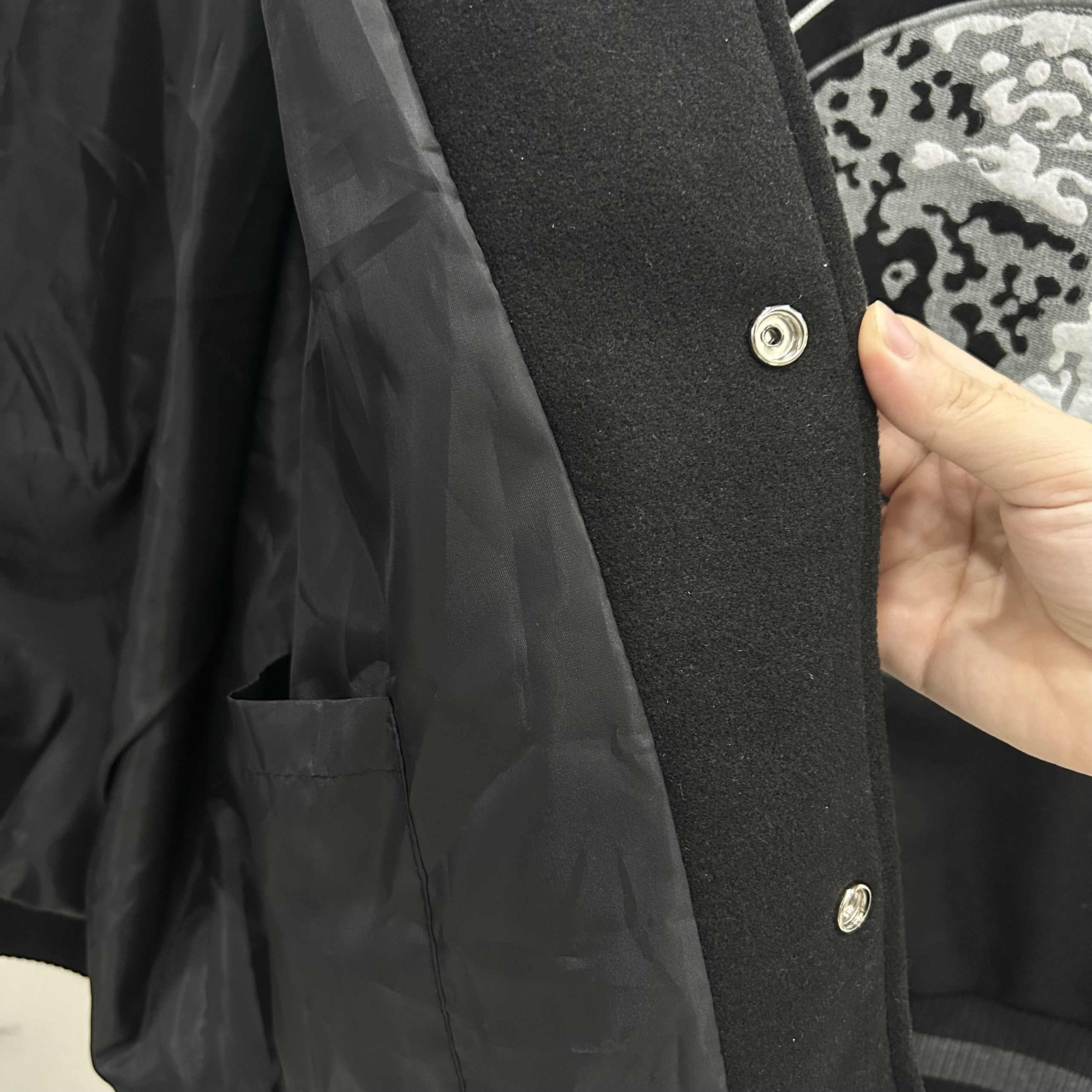 Jacket bomber O.f.f White Meteor Varsity bomber jacket bomber jacket OW ...