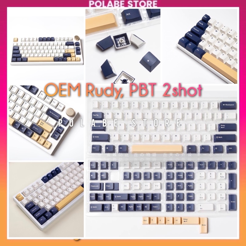Keycap Rudy OEM Profile PBT 2shot mechanical keyboard Polabe Store ...