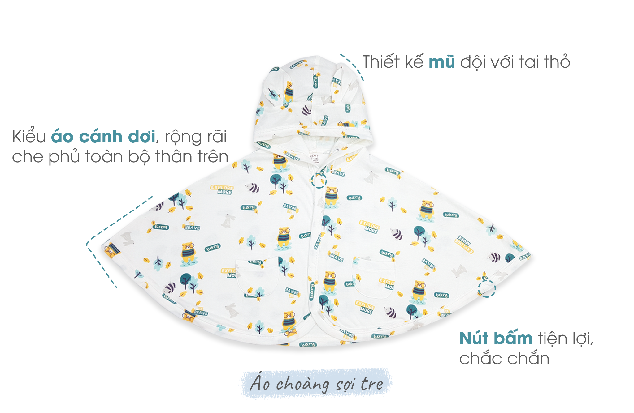 Super cute Luxry bamboo fiber batwing cape for boys and girls for ...