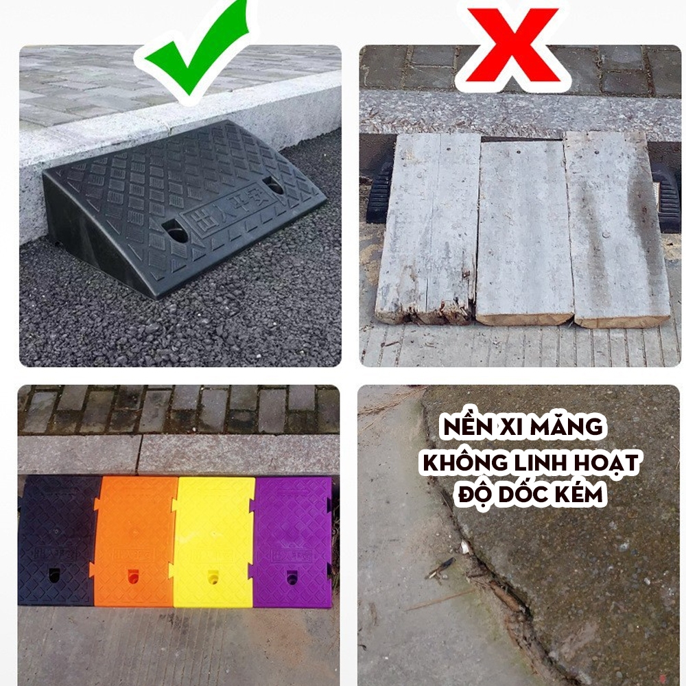 Triangular plastic ramps for getting on and off motorbikes and cars ...