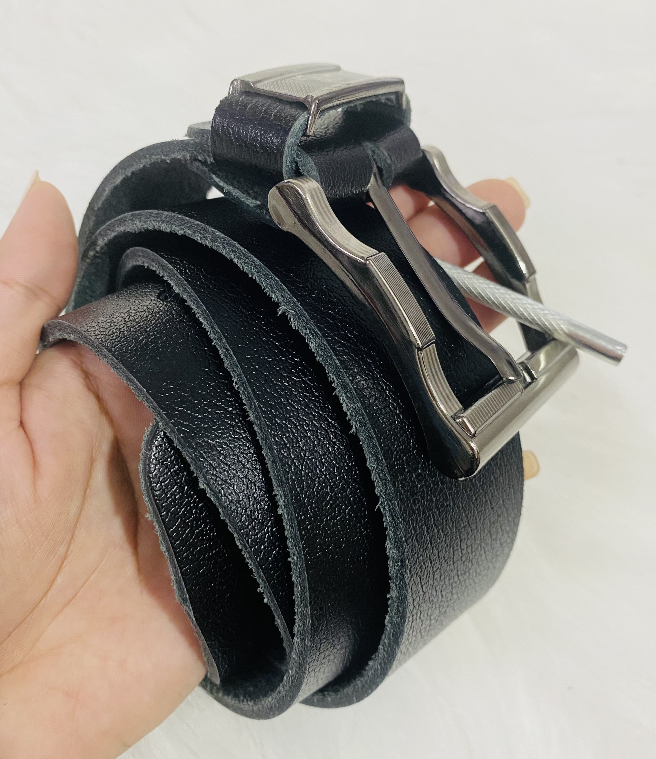 Andromeda Men's Belt Genuine Cow Leather 1 Layer Cut Whole Pieces No ...