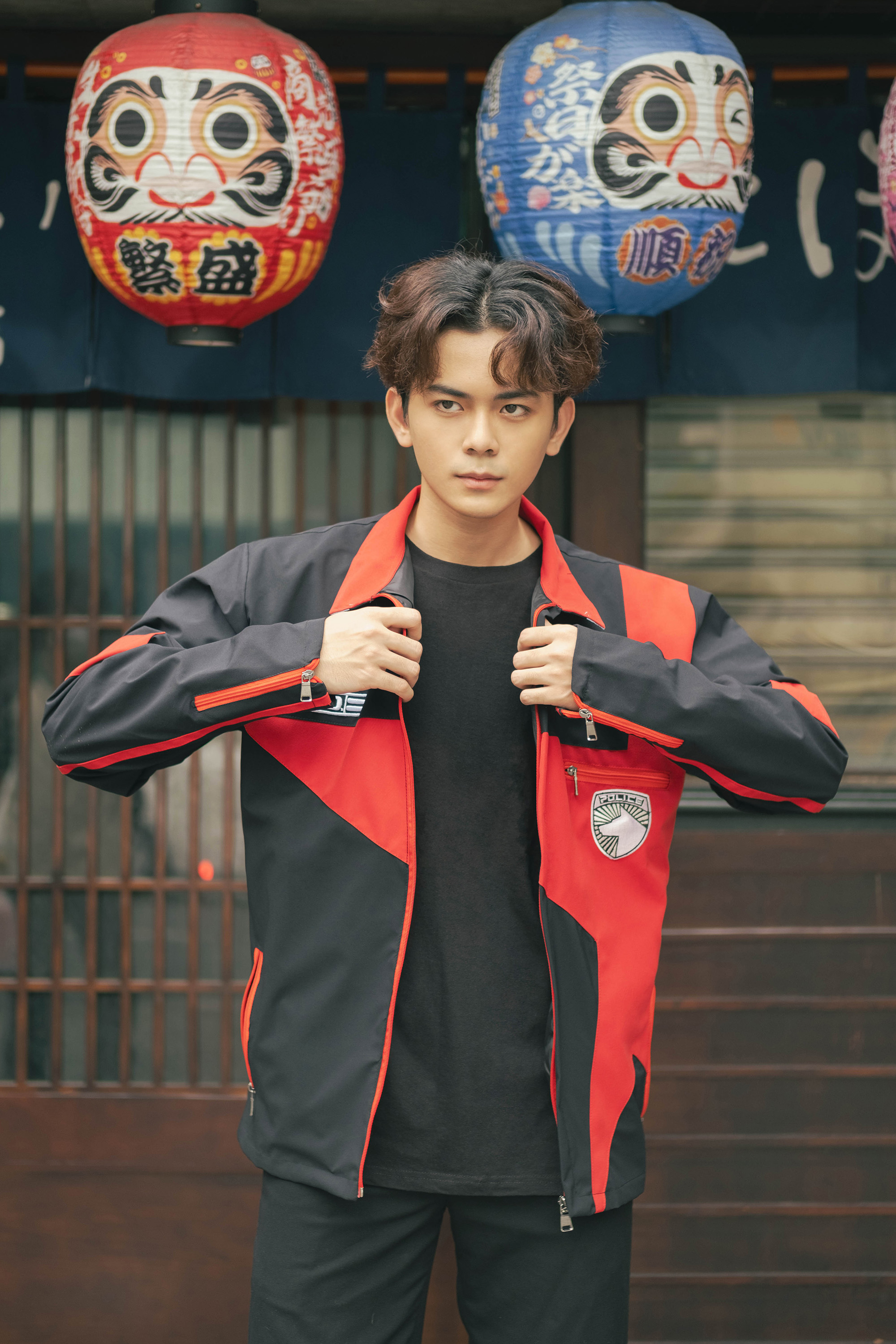 Jacket Men and Women Unisex Khaki Umbrella with Embroidered SPD Deka ...