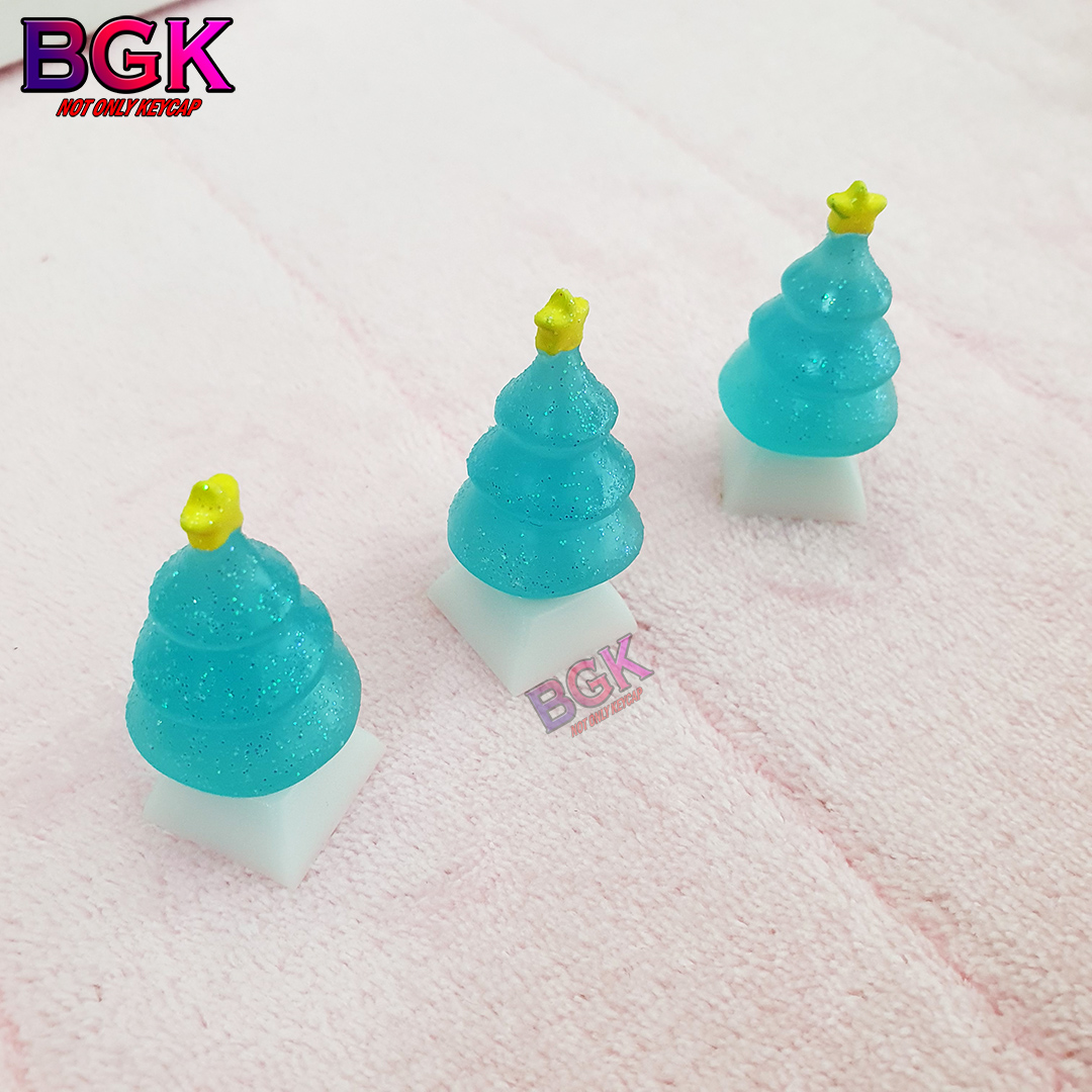 Artisan Keycap shaped like a transparent Christmas tree through led ...