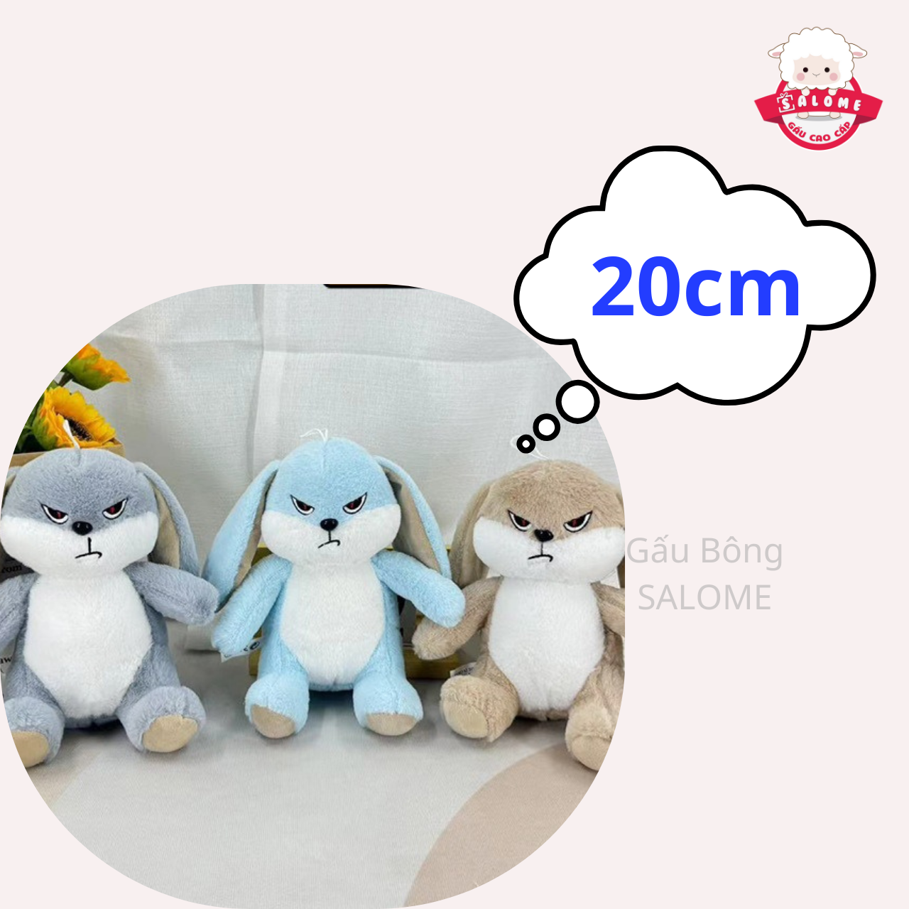 Angry Crow Face Rabbit Teddy Bear Size 20cm Mini Fluffy SALOME HCMC ...