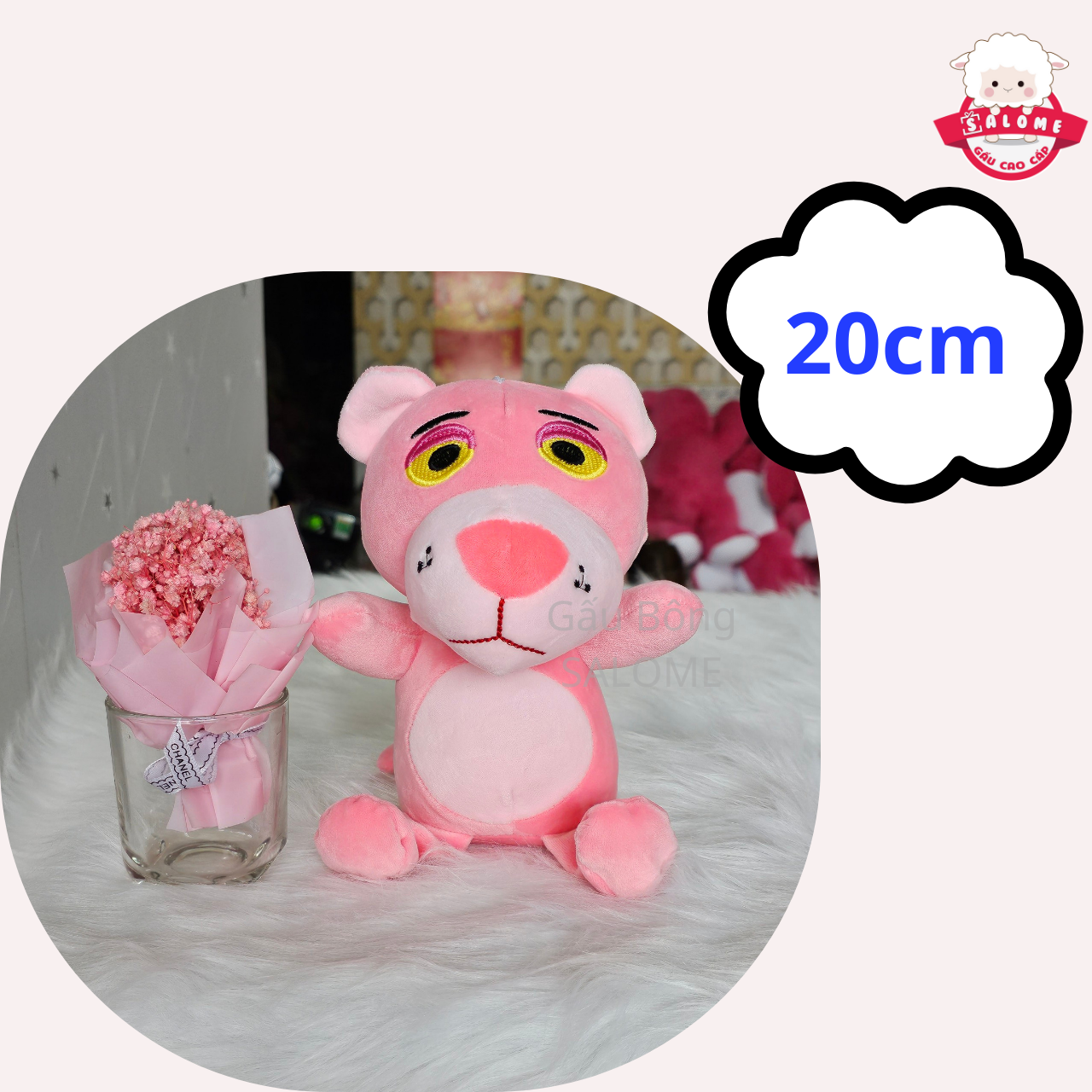 Pink Panther Teddy Bear Size 1m-1m5 Cute Miniso Fabric SALOME HCMC ...