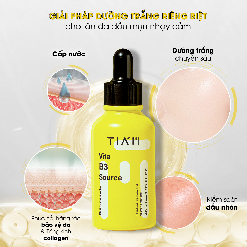 Tiam Brightening Serum Niacinamide 10% + Arbutin 2% Tia'm Vita B3 ...