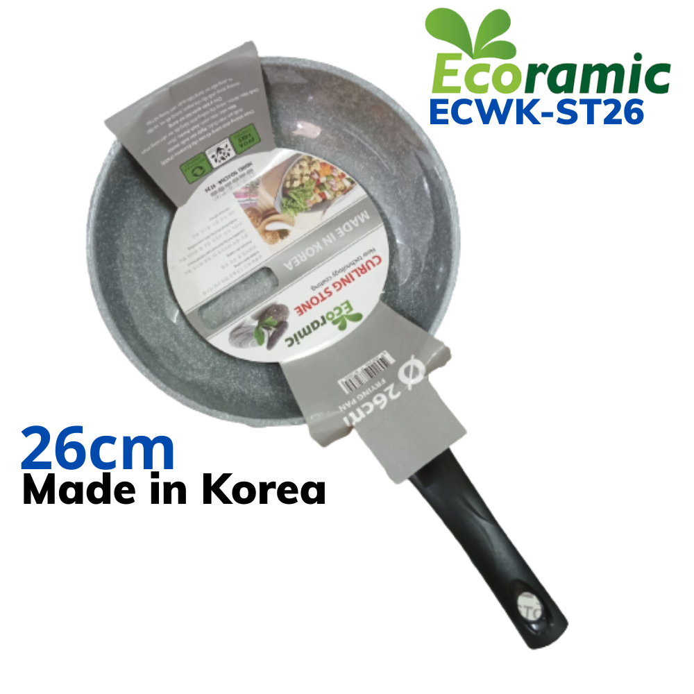 Super durable 5-layer deep stone pan 26cm Ecoramic ECWK-ST26 Daewoo ...