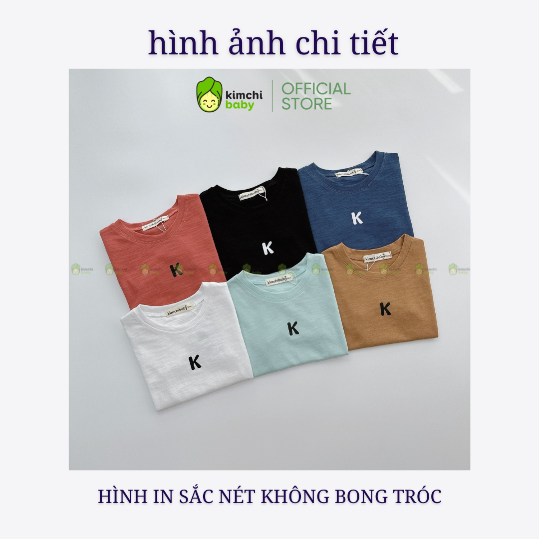 short sleeve Shirt for Girls and Boys KIMCHIBABY 4C Cotton Fabric with ...