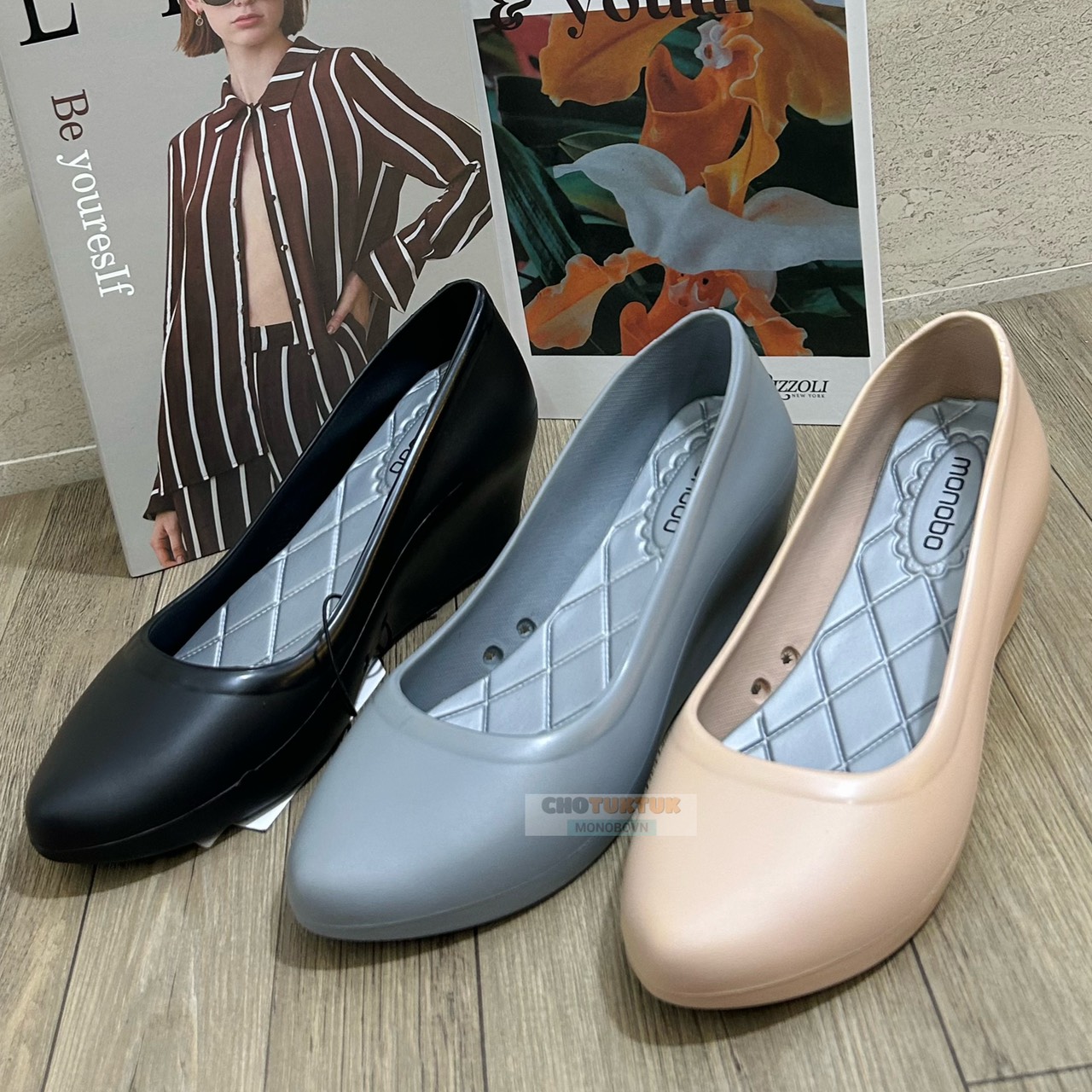 Monobo Berry down-soled Thai rubber shoes (5p high) | Shopee Philippines