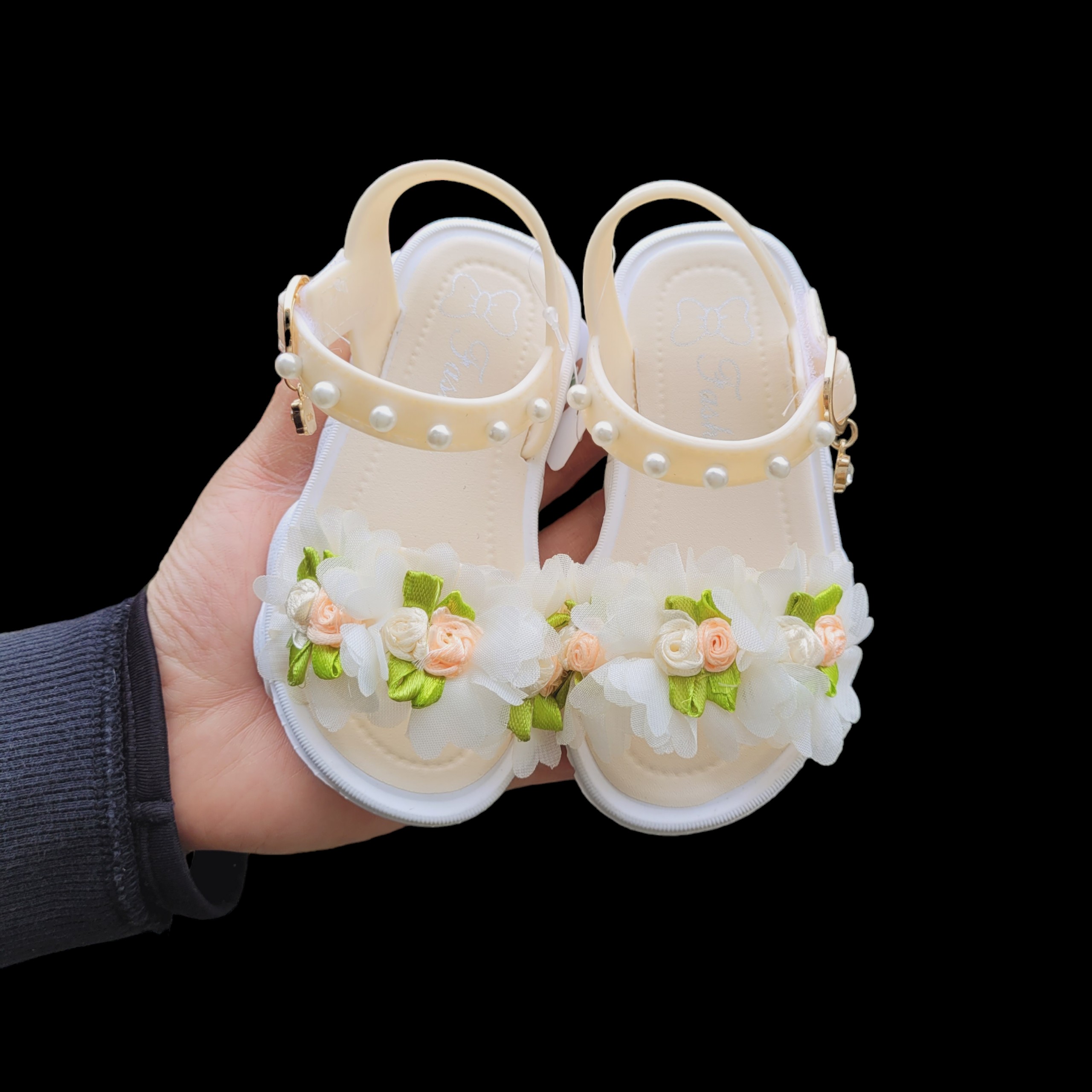 Princess Sandals With Beautiful Flowers For Girls | Shopee Philippines