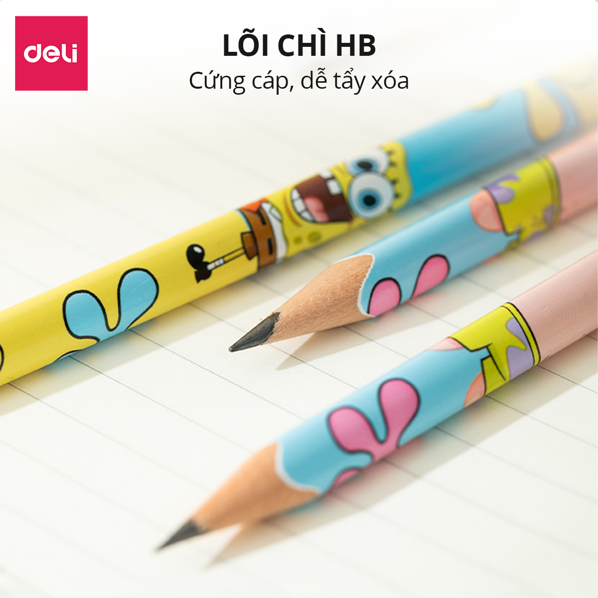 Spongebob HB Deli Sponge Pencil - Cute, Easy to Erase, Safe for Fine ...
