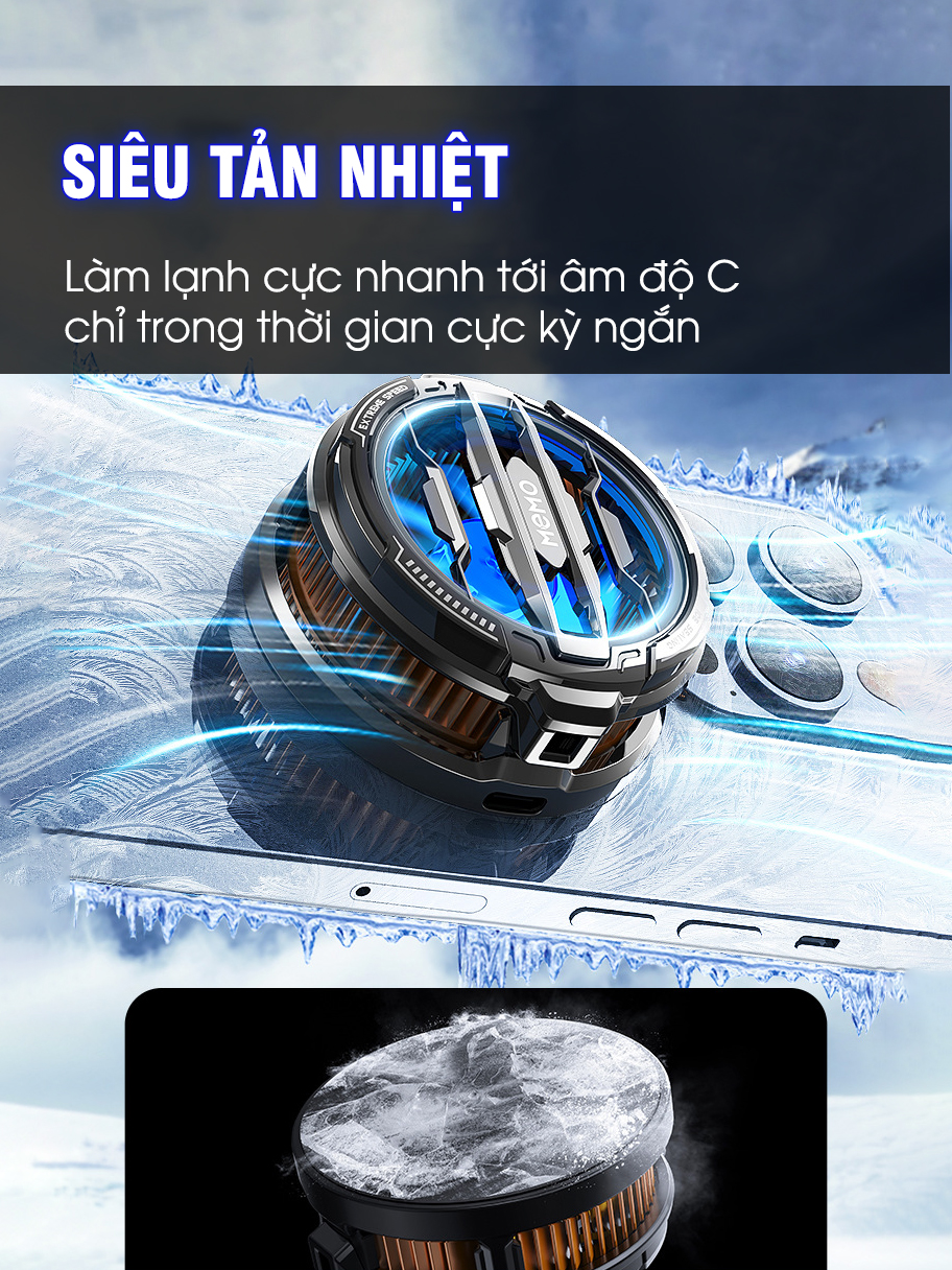New generation MEMO CX07 cold clam gaming cooling fan freezes and ...