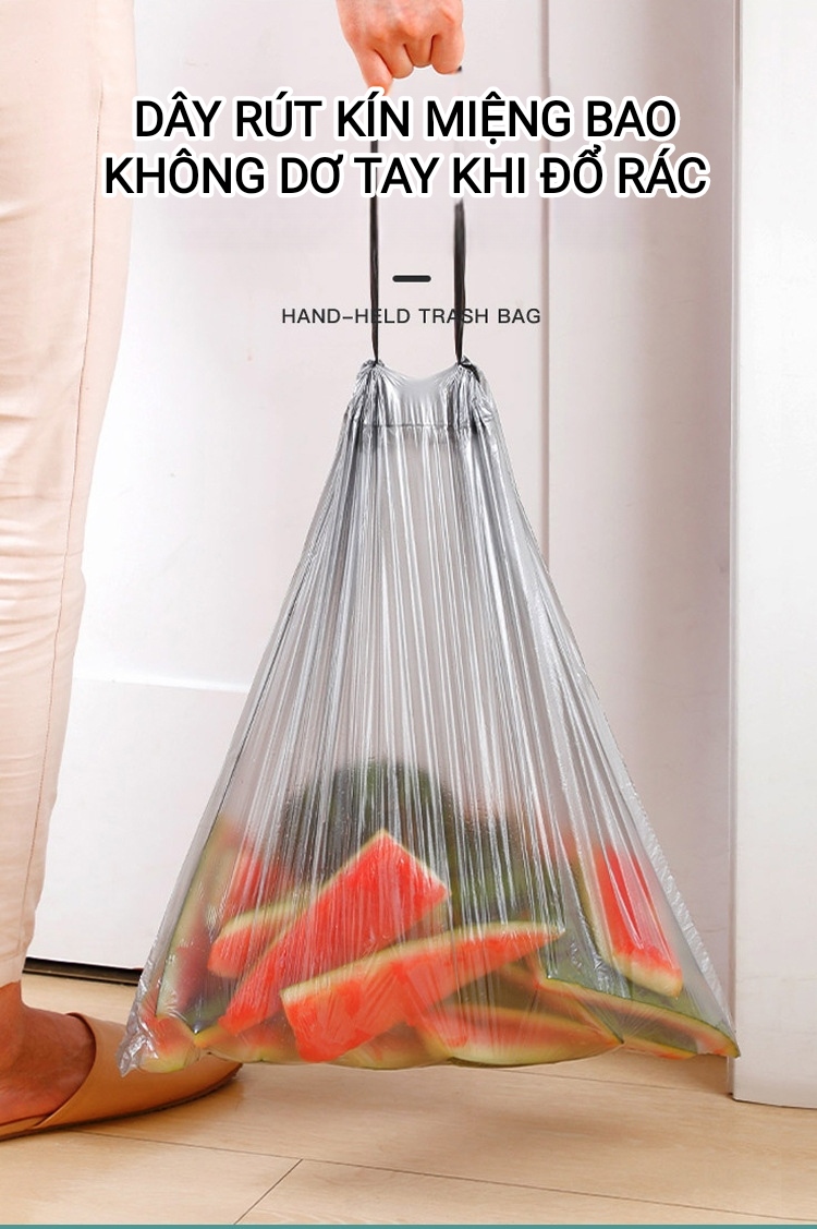 Combo of 75 drawstring trash bags, empty trash without getting your ...