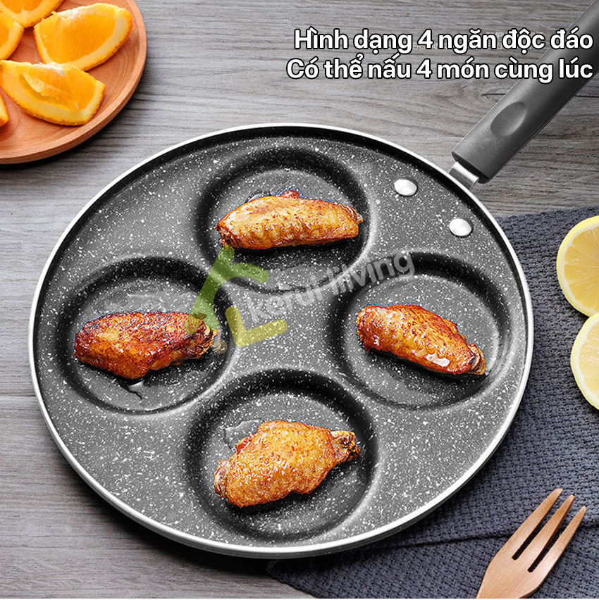 Hello NAGO 4-compartment egg fryer, non-stick frying pan for medicinal ...