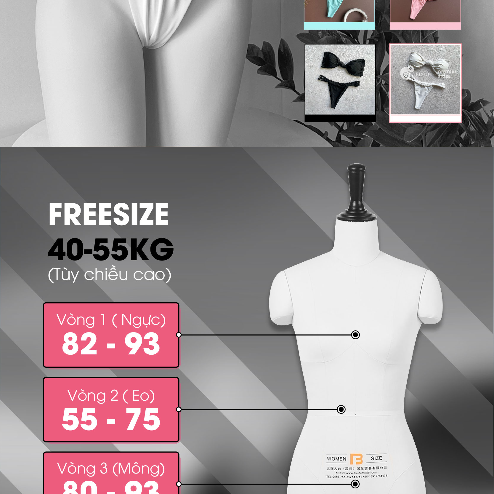 [HCM] GECKO 2-Piece Bikini Knit Pants Slit Cross Top Pastel Color 2M39 ...
