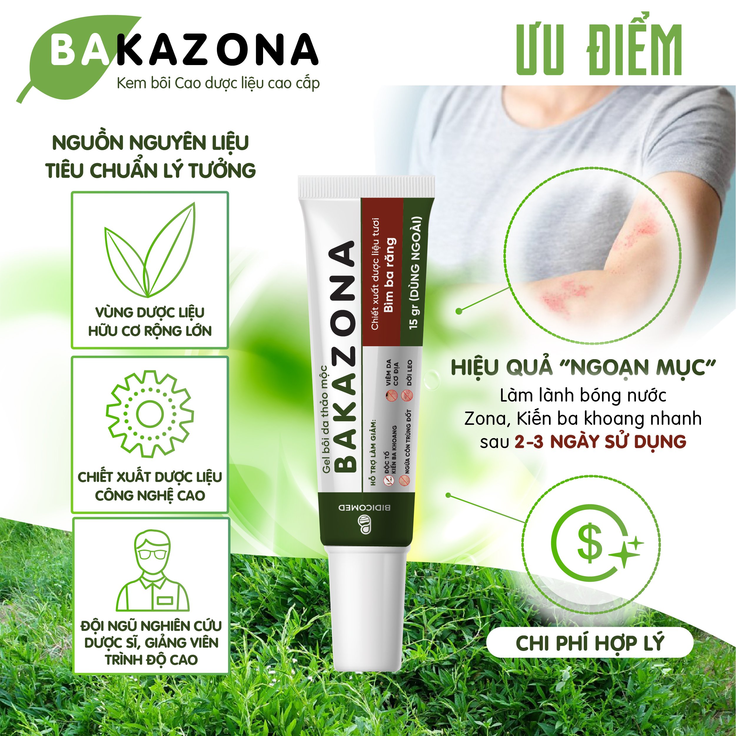 Bakazona Bidicomed cream for ants, shingles, and insect bites (15g tube ...