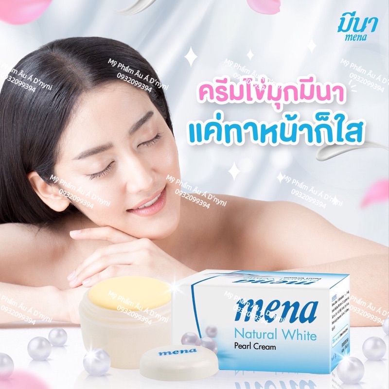 Mena Green Pearl Cream Natural White Radiant Skin Whitening 3 Grams ...