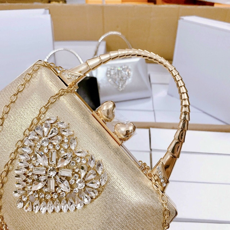 Luxury party handbag, trunk-shaped party clutch - crossbody (real clip ...