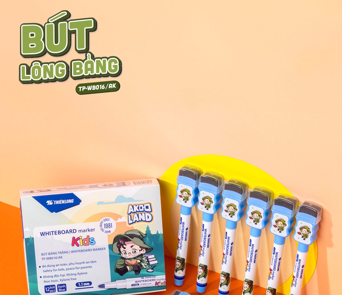 Box of 12 Whiteboard Markers - Whiteboard Marker for Kids Thien Long TP ...