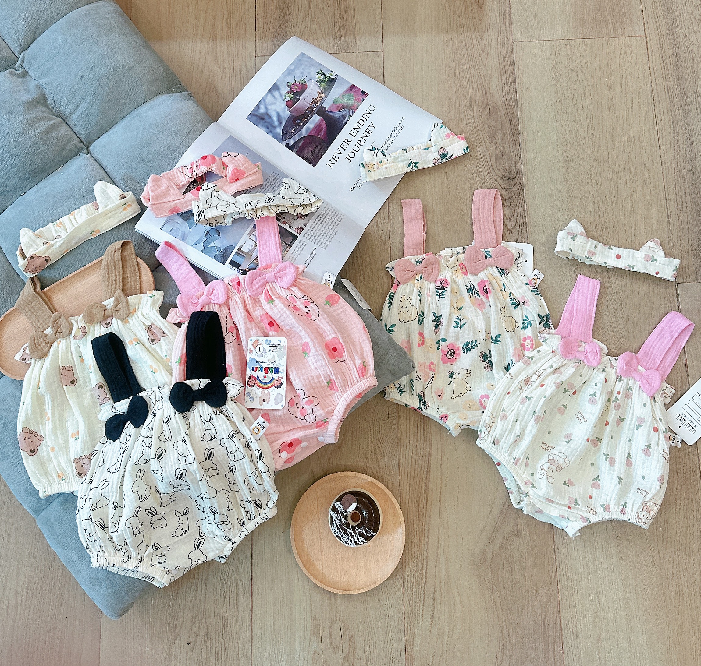 Body chip set with tuban for newborn babies in muslin fabric with cute ...