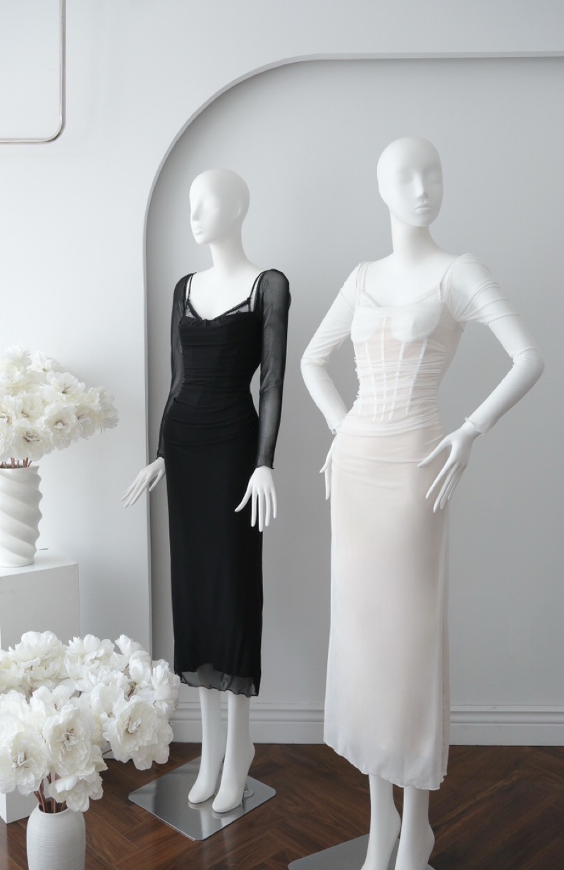 Body Midi Mesh Sheer Dress Corset Shape Super Sexy | Shopee Philippines