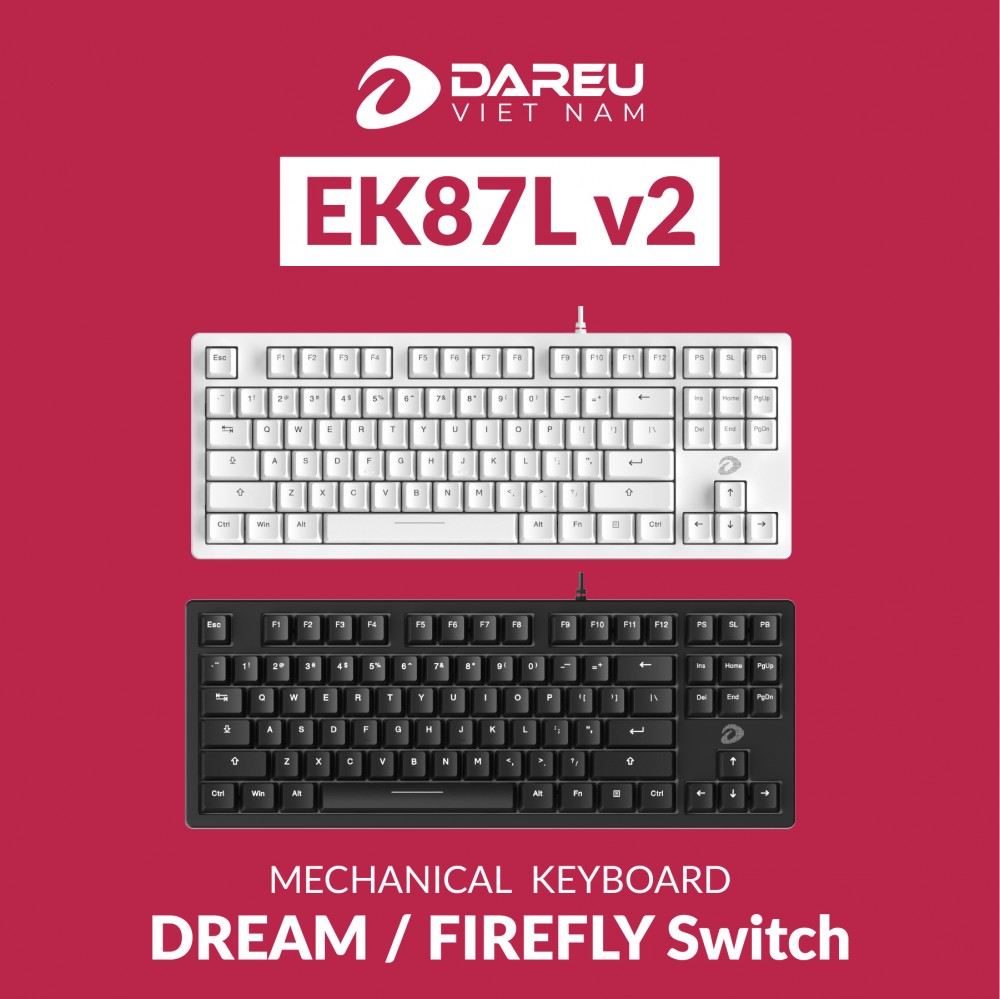 Dareu EK87L v2 NO LED / EK87 v2 PBT Mechanical Gaming Keyboard | Shopee ...