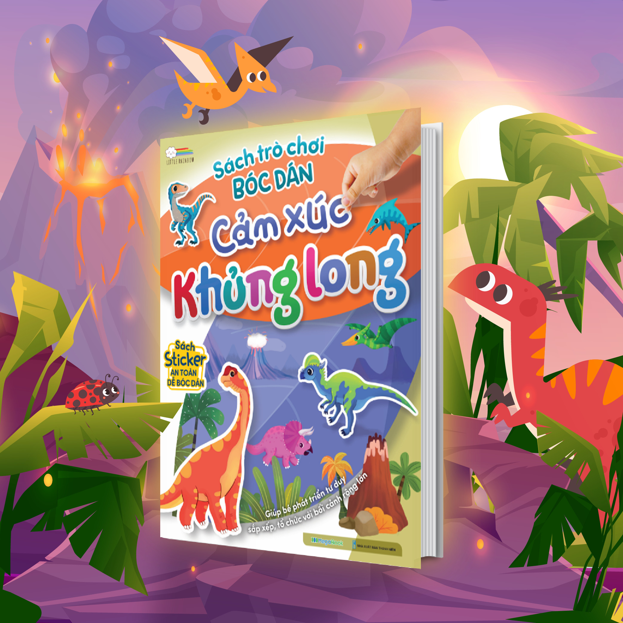 Peel-and-stick game book - Dinosaur Emotions (2 pages of stickers ...