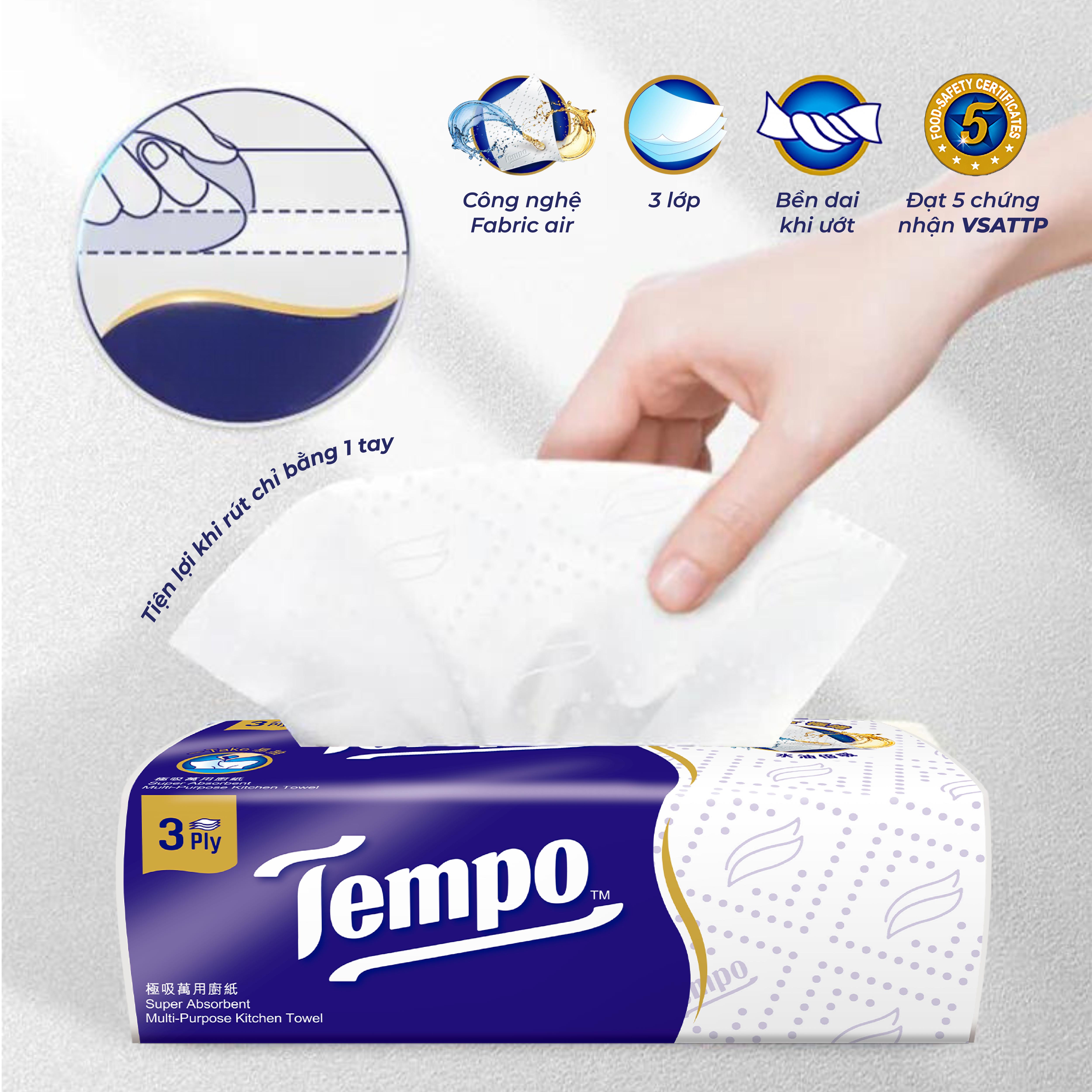 [BUY 2 LOTS, GET 1 PACK OF RETRACT PAPER FREE] Tempo Super Absorbent ...
