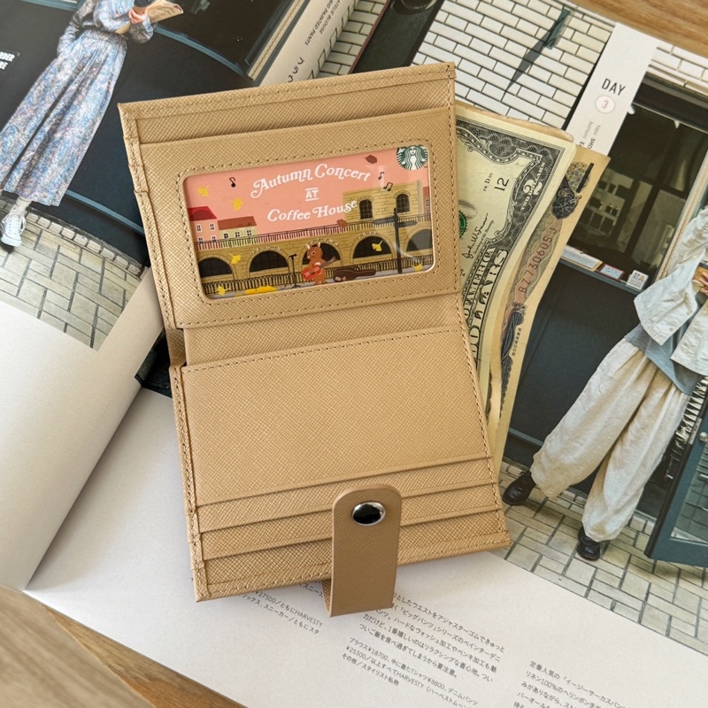 Koharu Button Wallet - Koharu Button Mini Leather Wallet - Exclusively ...