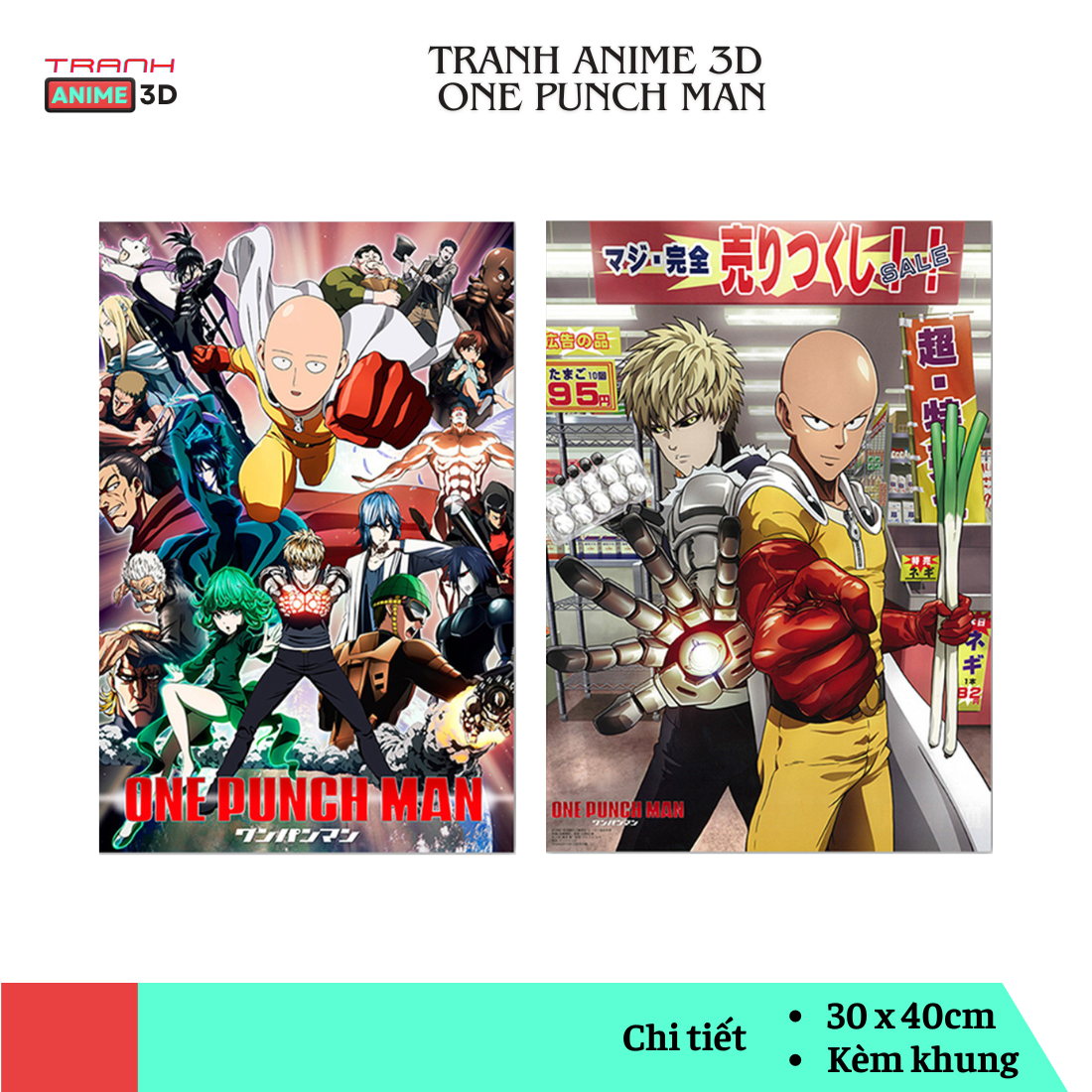 One-punch Man - 3D Anime Painting Changing Figures of Saitama, Genos ...