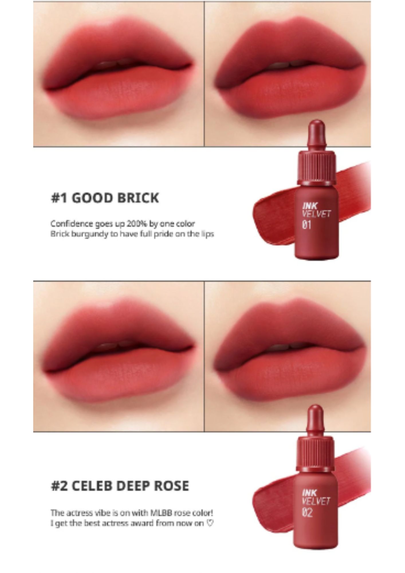 Peripera Ink Velvet Nude Matte Lipstick 4g [22- 23-24-25-26-27-28-29-30 ...