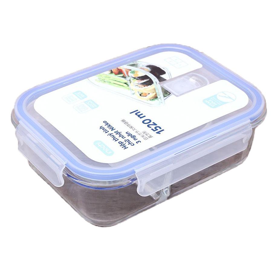 Nikko 1040 rectangular glass box (2 compartments) Inochi | Shopee ...